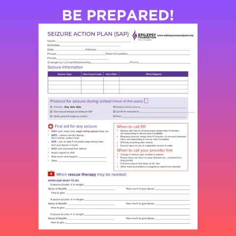 Seizure Action Plan Awareness Week | Epilepsy Foundation New England